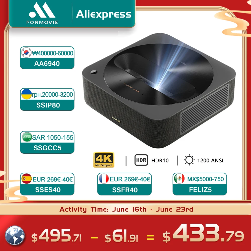 Fengmi-Formovie-R1-Ultra-Curto-Lance-Projetor-Laser-Android-Home ...