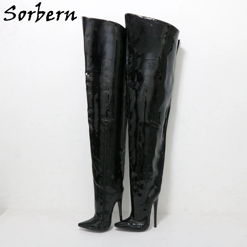 Sorbern Customized Extra Wide Boots Unisex 18Cm Stilettos High Heel ...