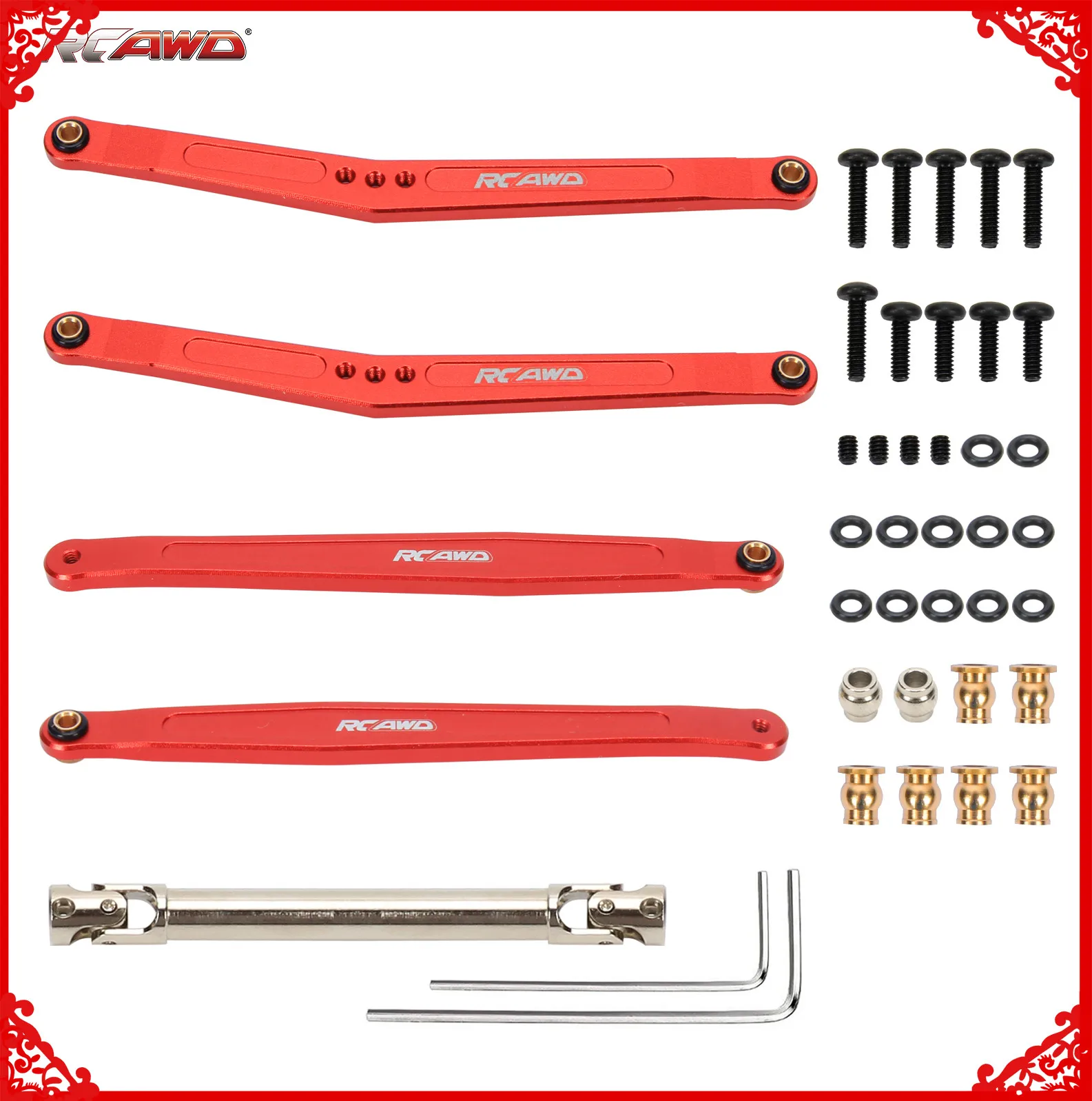 Alloy 35mm extended upper/lower linkage&70mm+ CVD center drive shaft ...