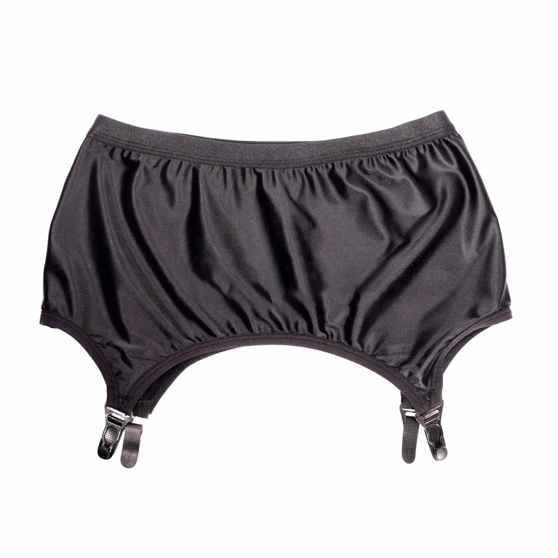 Oil-Shiny-Satin-Garters-Black-Mini-Bodycon-Dress-With-4-Straps-Metal ...