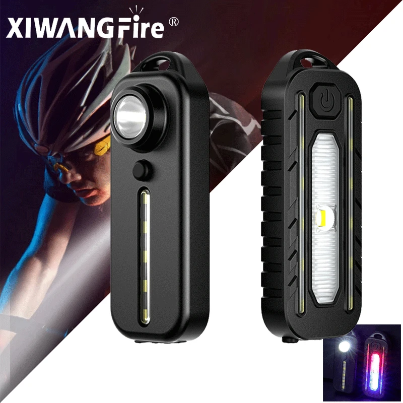 XIWANGFIRE Six Light Sources Bicycle Warning Light Mini Keychain Light ...