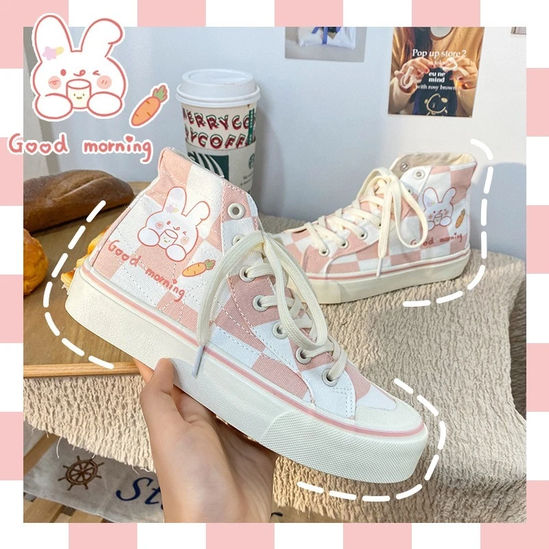 Kawaii Shoes Women's Sneakers Sports Japanese Sweet Lolita Cute Girl ...