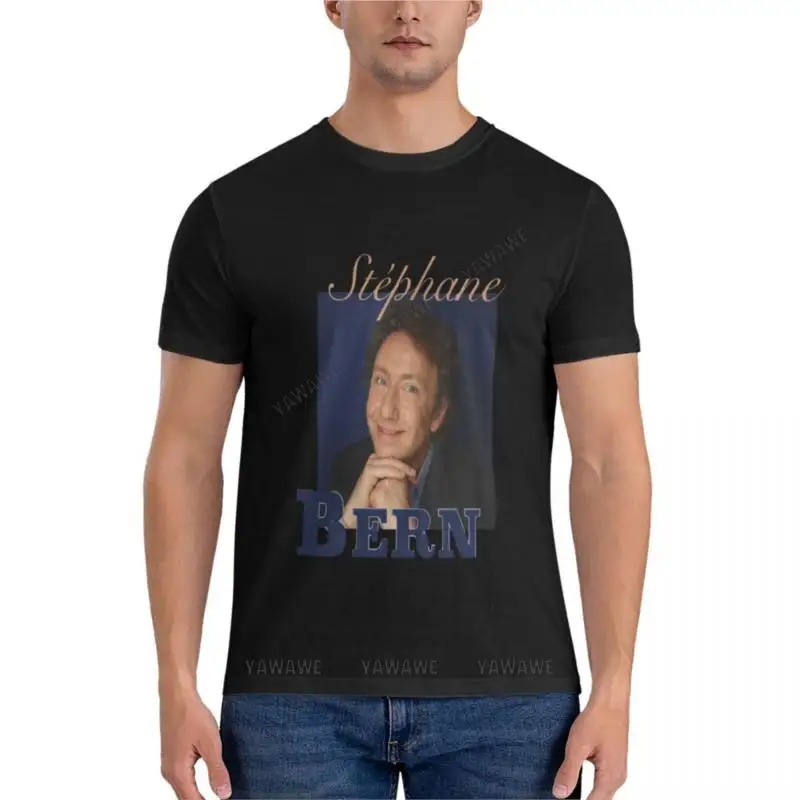 black-tshirt-men-stephane-bern-Classic-T-Shirt-plain-white-t-shirts-men ...