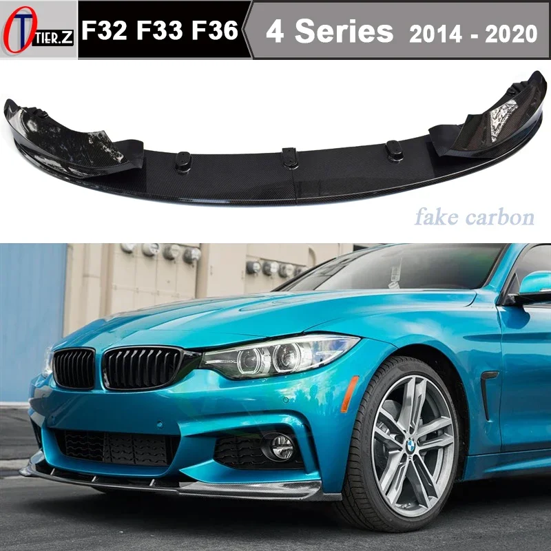 F32-front-Spoiler-ABS-Plastic-Front-Bumper-Lip-for-BMW-4-Series-M-Sport ...