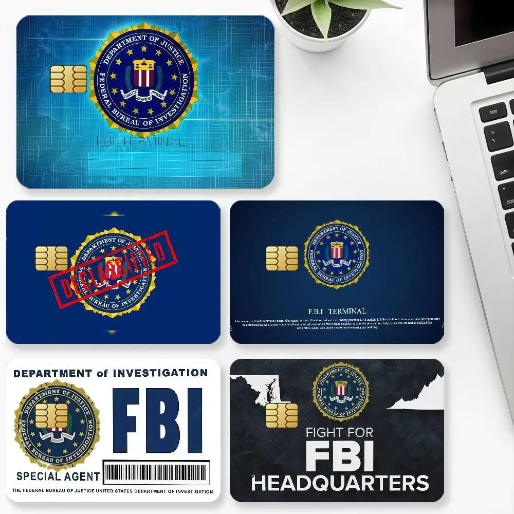 F-FBI Credit Card 4PCS Anti-scratch Waterproof Stickers for Bank Debit ...