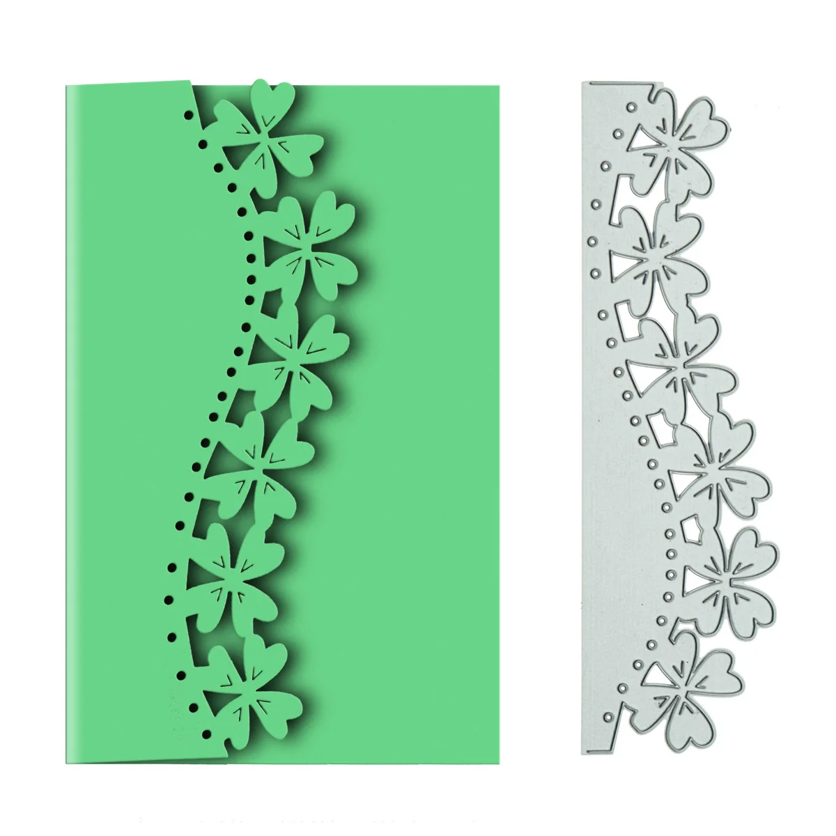 Four Leaf Lace Pattern Metal Cutting Dies Scrapbooking Postcard Cover ...