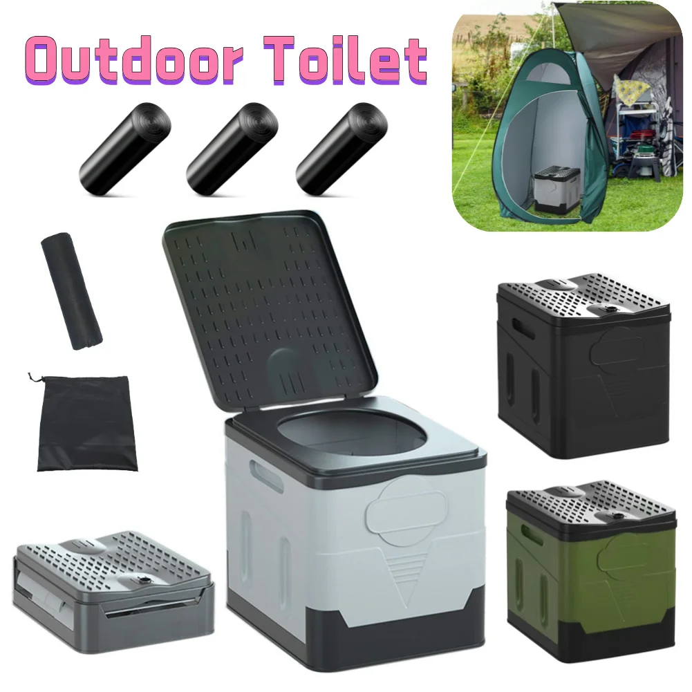 Portable-Folding-Toilet-For-Outdoor-Camping-Potty-Reusable-Toilet-Trash ...