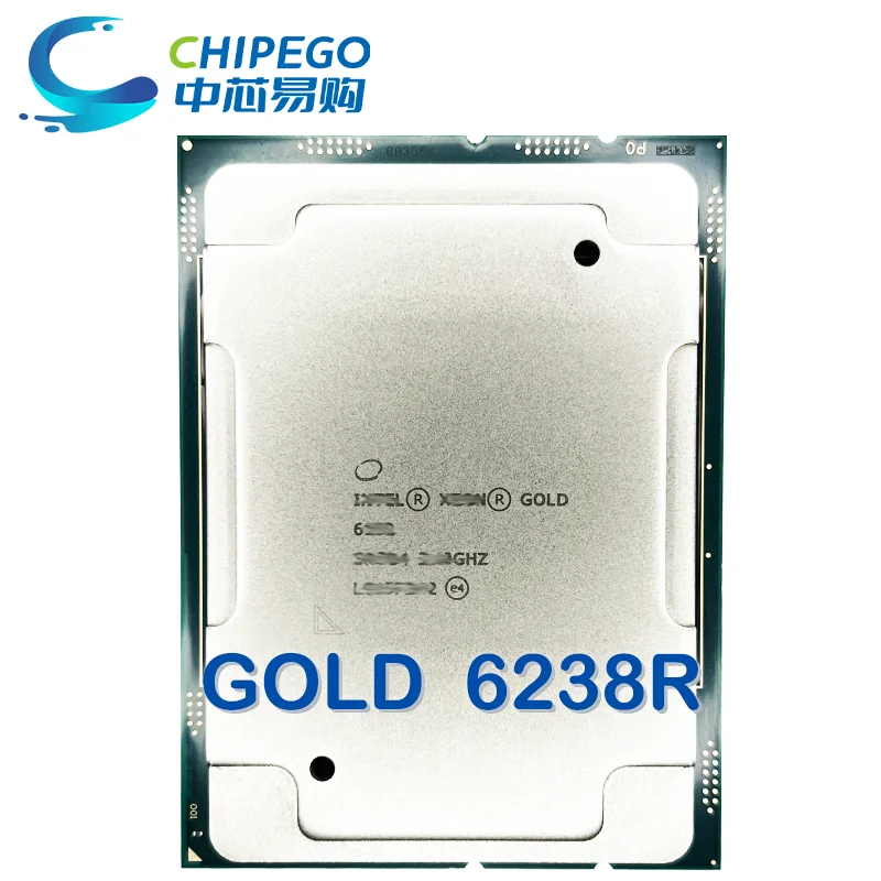 100% BOM Ouro 6238R SRGZ9 2.2GHZ 28 Núcleos 56 Thread 38.5MB Smart Cache CPU Processador 165W ...