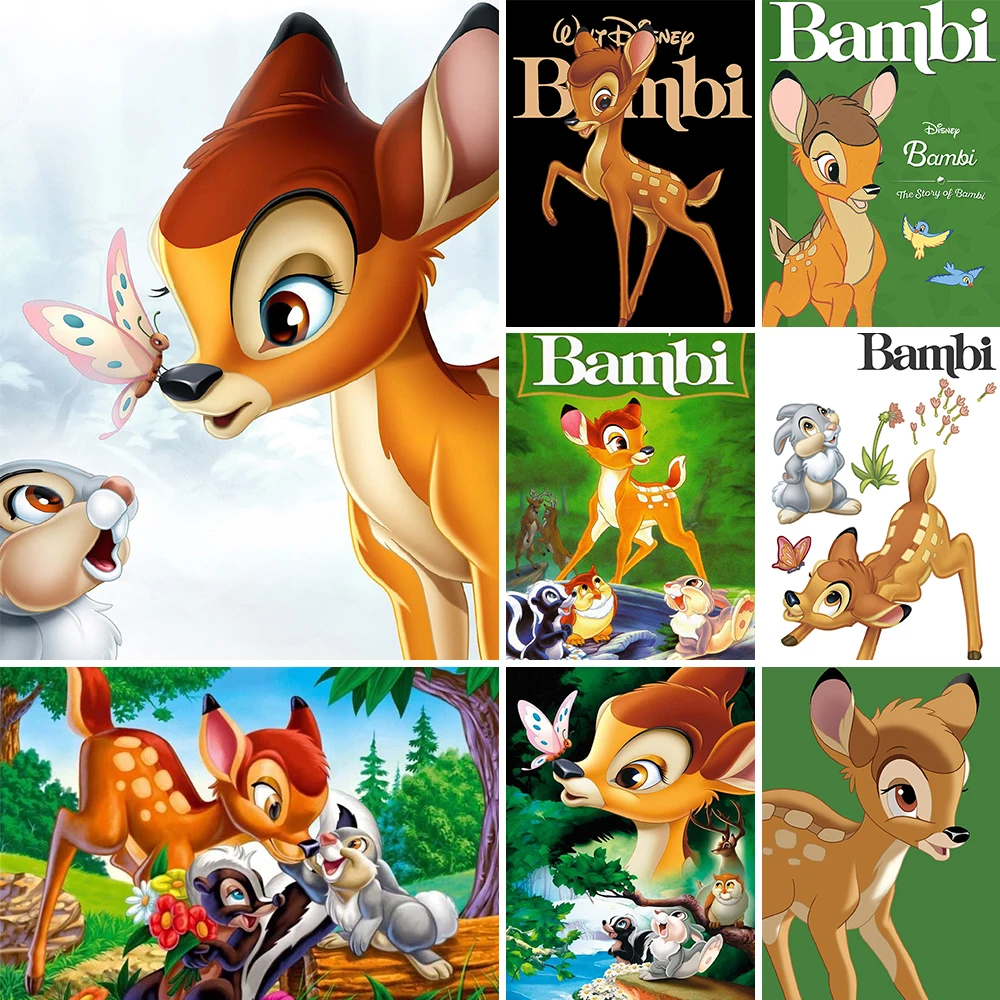 Disney-Anime-Diamond-Painting-Cartoon-Bambi-Diamond-Mosaic-Animal-Full ...