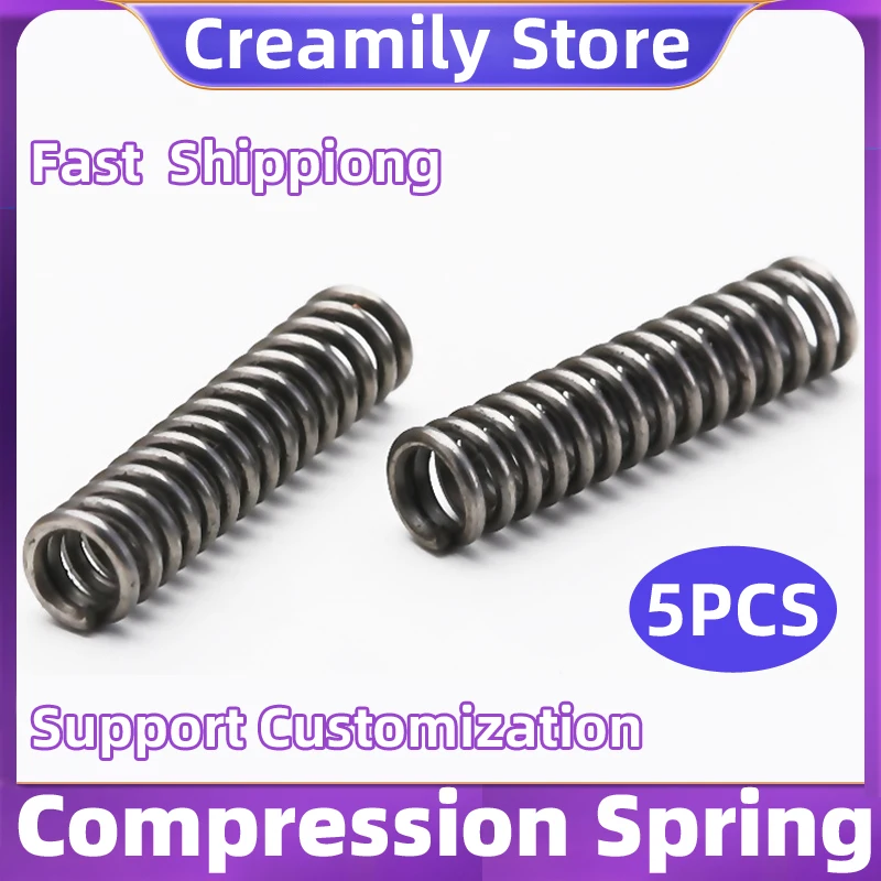 Creamily-5PCS-Cylidrical-Coil-Compression-Spring-65MN-Return-Compressed ...