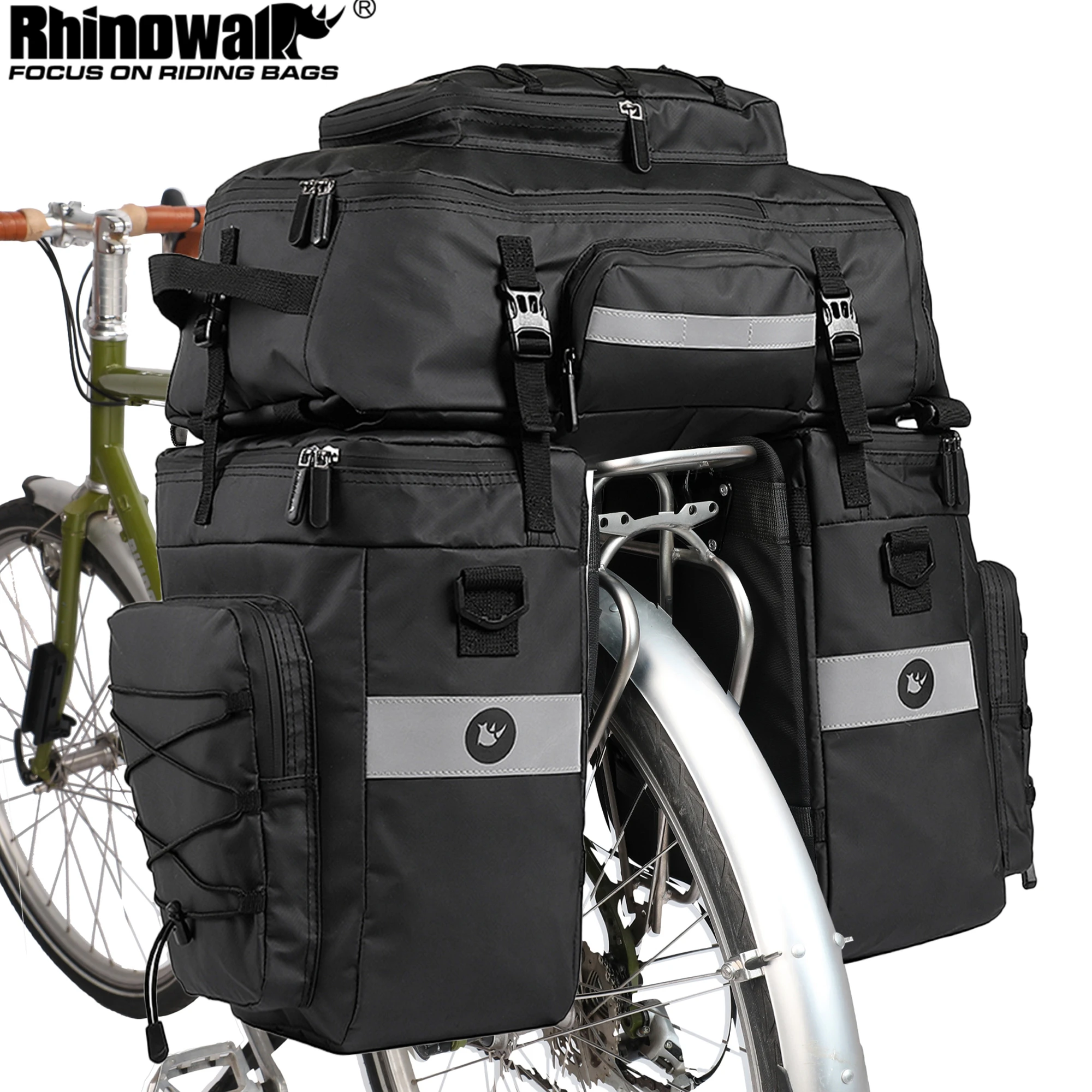 Rhinowalk Bike Pannier Bag 65L Big Capacity Bicycle Double Side Bag 3 ...