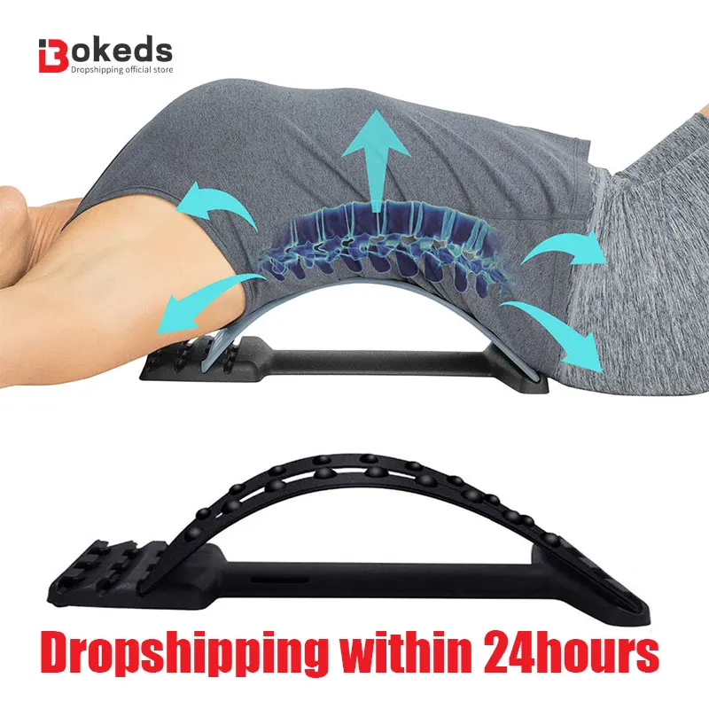 Adjustable Back Stretcher Lumbar Support Stretching Device Posture ...