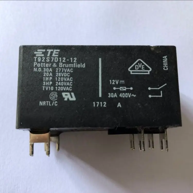 T92s7d12-12 T92s7d12-24 Te Tyco Potter Brumfield T92 Relay 30a 12v 2 ...
