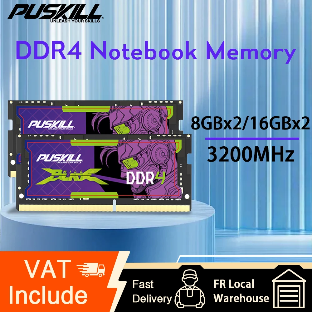 PUSKILL DDR4 Killblade Notebook Gamer Memoria Ram 2x16GB 2x8GB 3200MHz ...