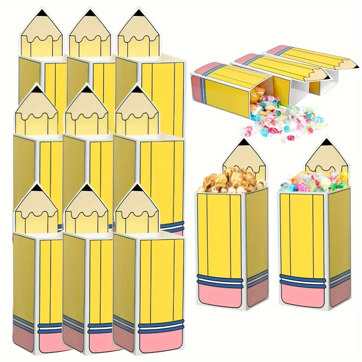 12pcs-pencil-candy-boxes-popcorn-flower-racks-gift-bags-candy-boxes ...