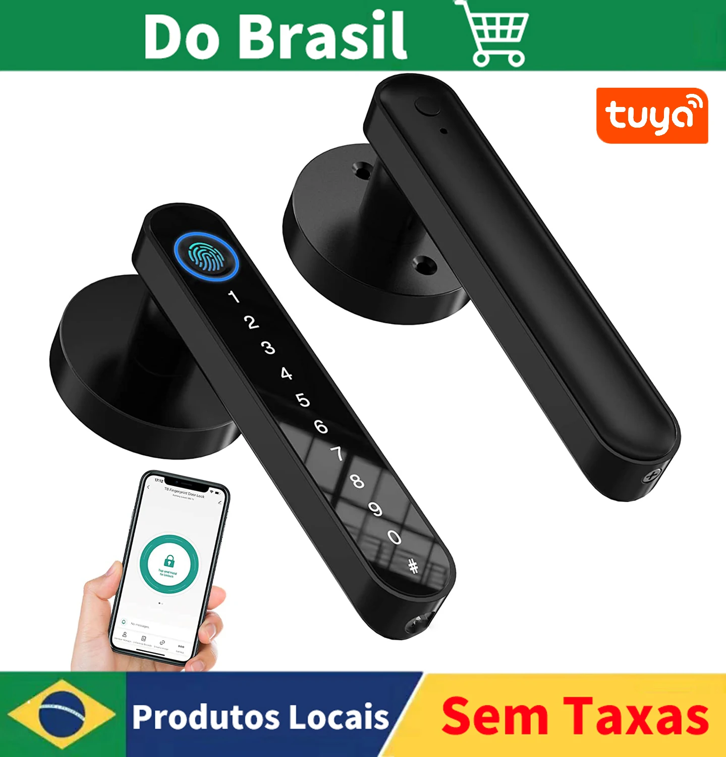 Do Brasil-Fechadura de porta digital, fechadura inteligente para quarto ...