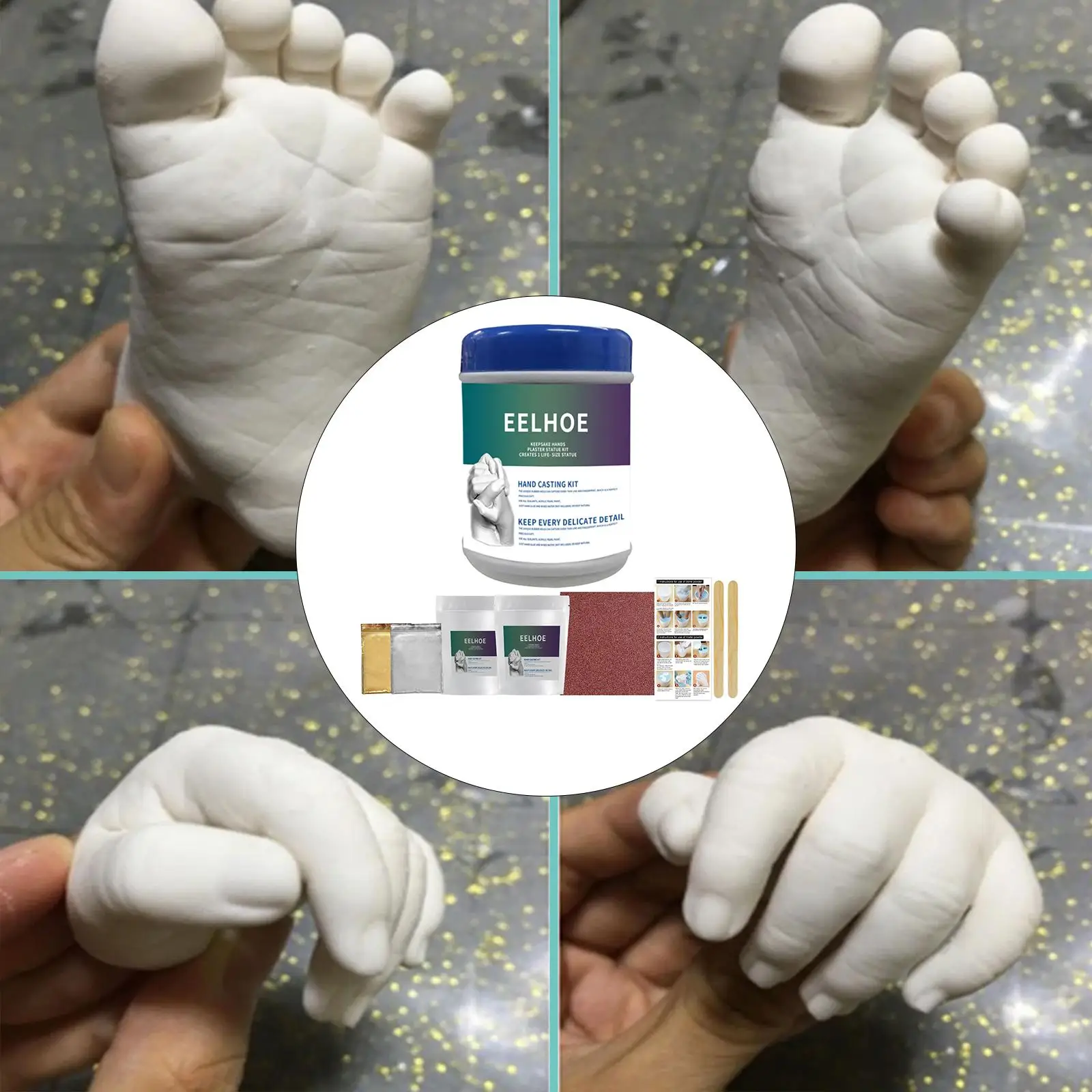 Hand-Mold-Set-Souvenir-Casting-DIY-Hand-Foot-Print-Mold-Plaster-Casting ...