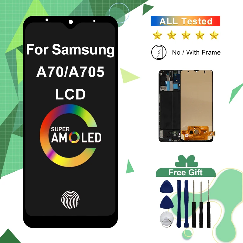 Super AMOLED A705F หน้าจอสําหรับ Samsung Galaxy A70 SM-A705F/DSM จอแสดง ...