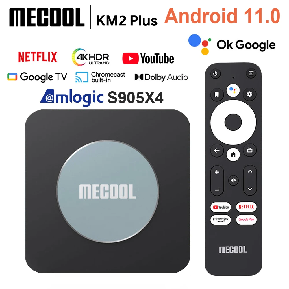 MECOOL-KM2-Plus-TV-Box-Android-11-Amlogic-S905X4-2-4G-5G-2T2R-BT5-0 ...