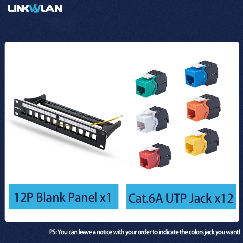 10 inch 12-Port Modular Patch Panel 12port Blank Patch Panel Included ...