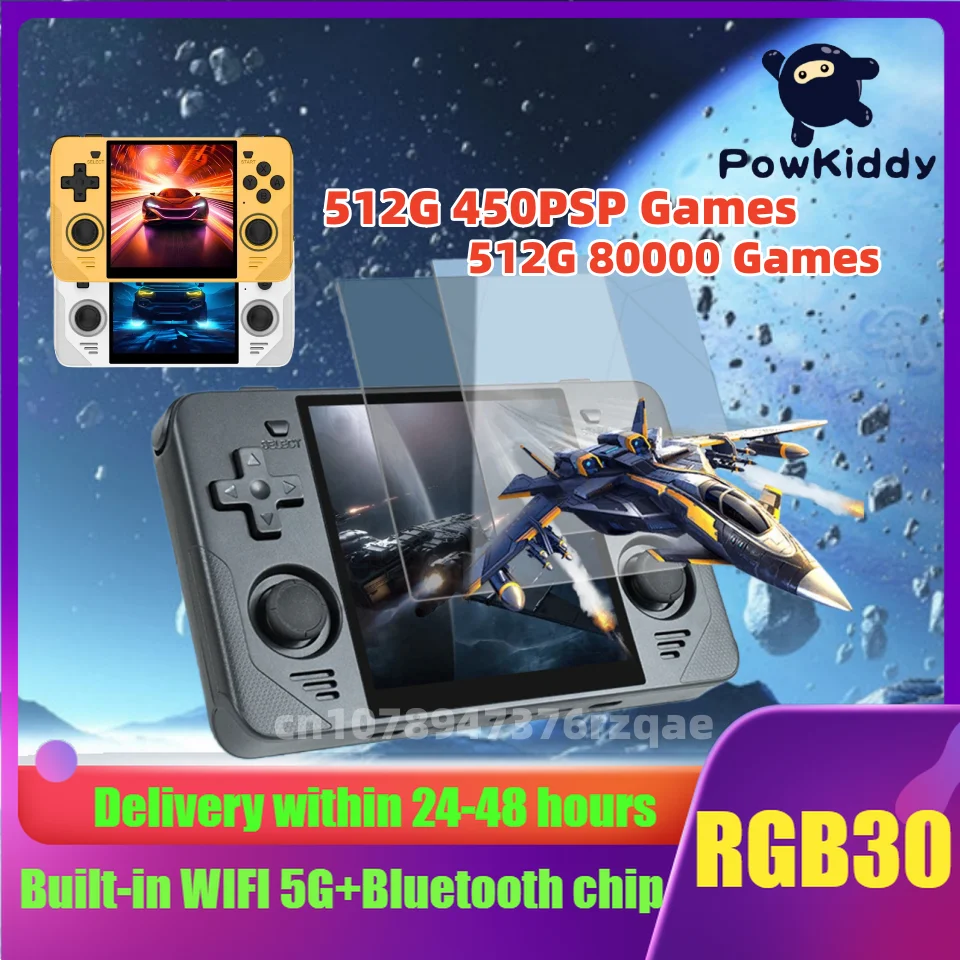 POWKIDDY-RGB30-Retro-Pocket-4-Inch-Ips-Screen-Handheld-Game-Console ...
