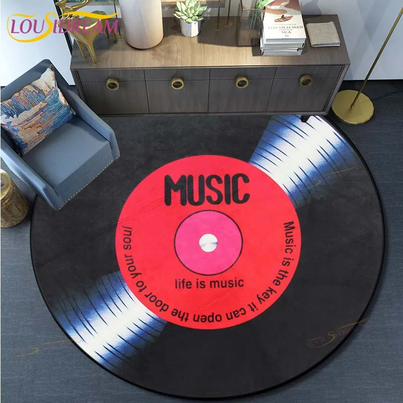 Retro-Fashion-Personality-Vinyl-Record-Rug-Living-Room-Decor-Mancave ...