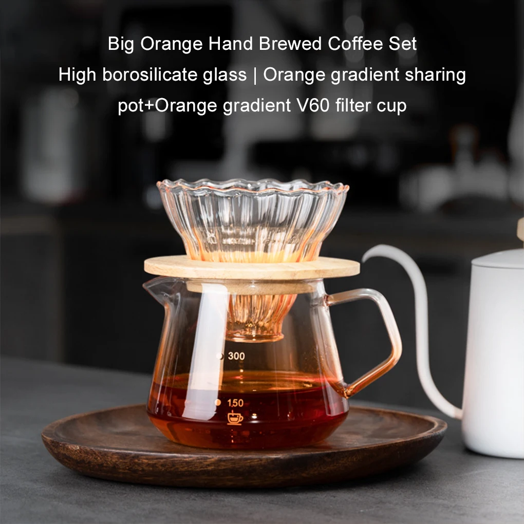 Glass-Coffee-Server-600ml-Iced-Tea-Water-Beverage-Pour-Over-Dripper ...