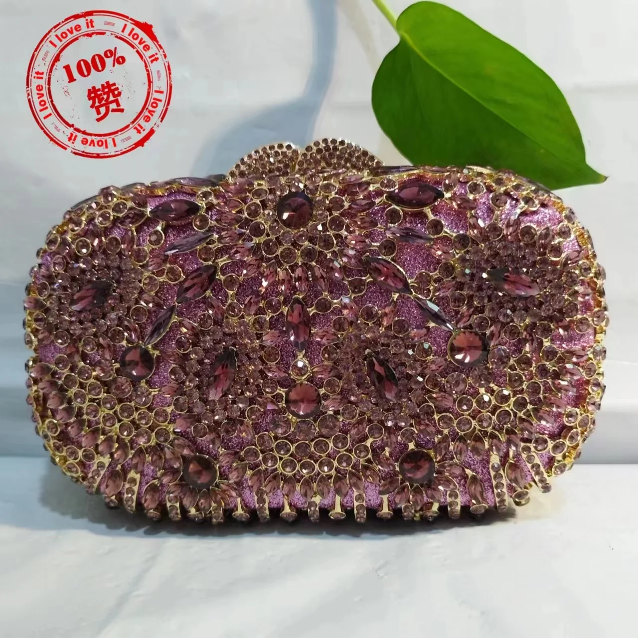 XIYUAN-Women-Purple-Gold-Crystal-Clutch-Bags-Lady-Stones-Evening-Purse ...