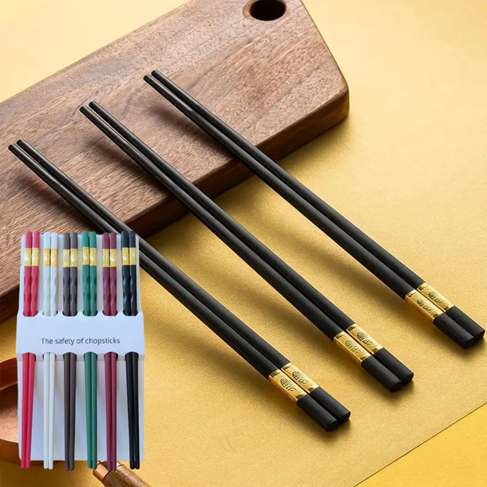 6-Pairs-Chopsticks-Non-Slip-Food-Sticks-High-Temperature-Resistant ...