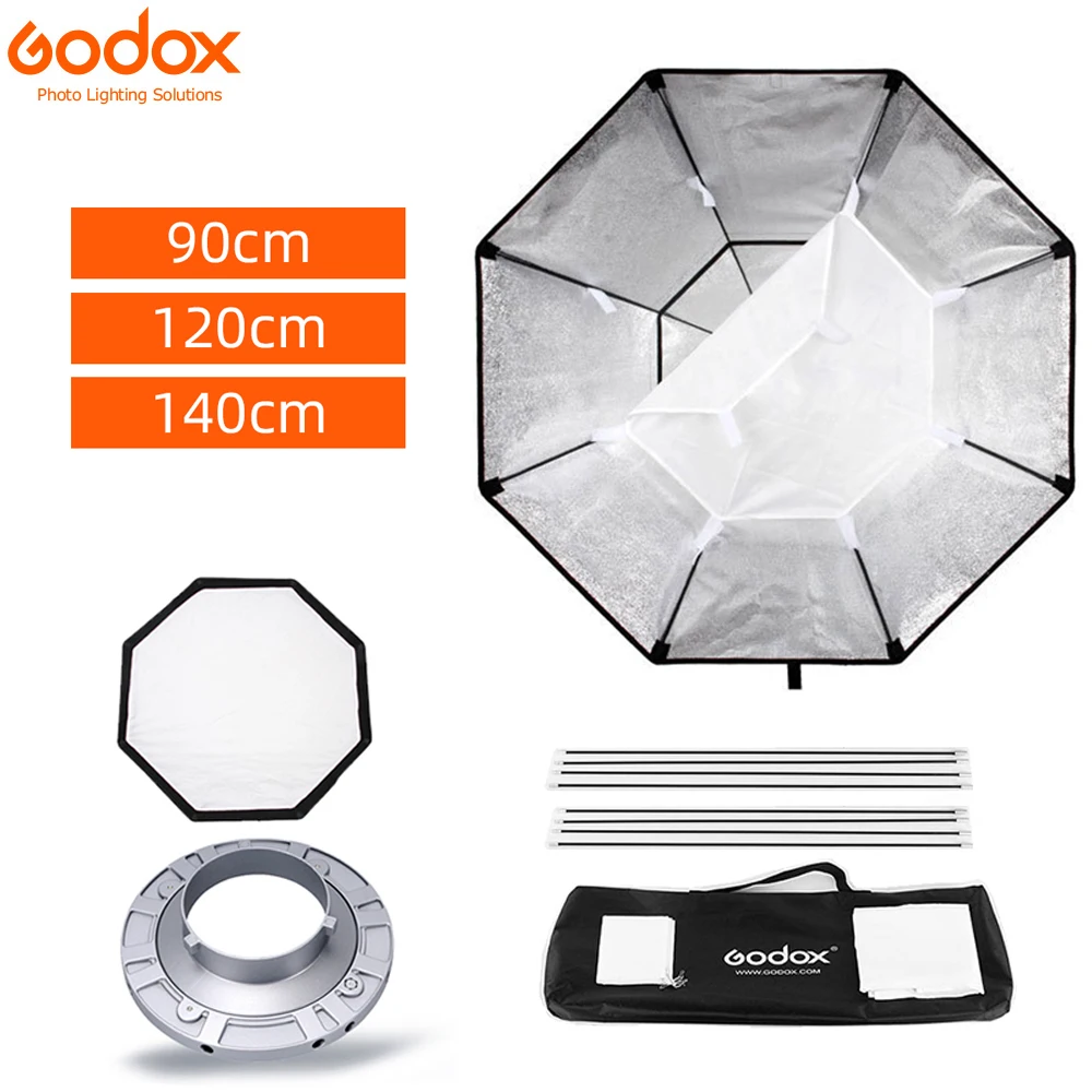 Godox-softbox-profissional-octogonal-de-95cm-120cm-140cm-com-montagem ...