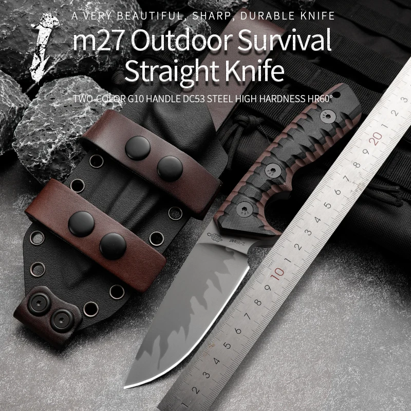 M27-Heavy-Outdoor-Hunting-Knife-High-Hardness-Outdoor-Knife-Fixed-Blade ...