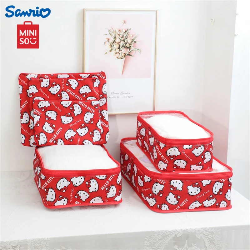 MINSO-Senrio-Hello-Kitty-Clothes-Container-Cute-Cartoon-Kuromi-Suitcase ...