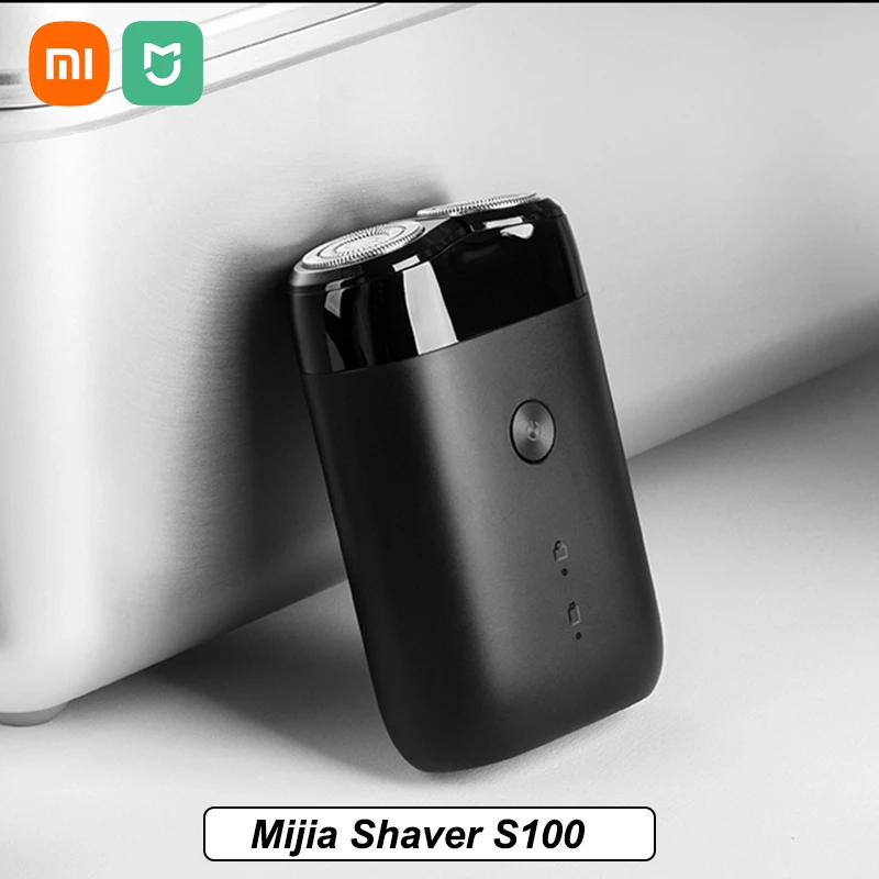 Original Xiaomi Mijia S100 Electric Shaver Mini Twin Blade Portable Dry ...
