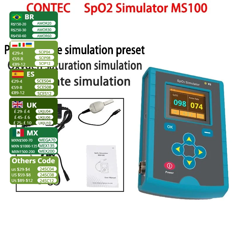 CONTEC-MS100-SpO2-Simulator-Pulse-Oximeter-Accuracy-Oxygen-Saturation ...