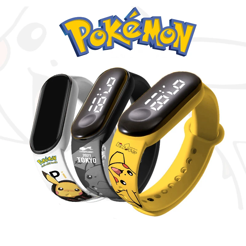 Pokemon-Electronic-Watch-Pikachu-Cartoon-Digital-Wristwatch-Waterproof ...