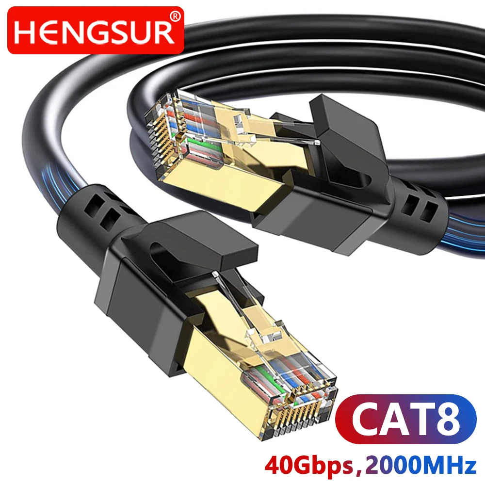 Gaming-Ethernet-Cable-Cat8-40Gbps-2000Mhz-Round-Network-Cable-RJ45-LAN-Patch-Cord-Weatherproof ...