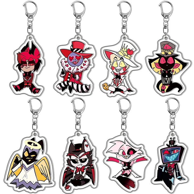 Anime Hazbin Hotel sleutelhanger Cartoon Figuur AD Alastor Sir Pentious ...