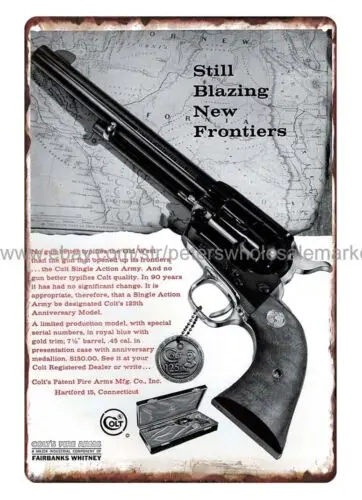 Plaque-en-m-tal-pour-armes-feu-de-chasse-Colt-Single-Action-Army-45 ...
