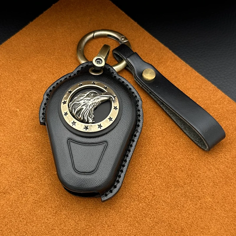 Smart Key Genuine Leather Case Fob Cover For Harley Davidson ...