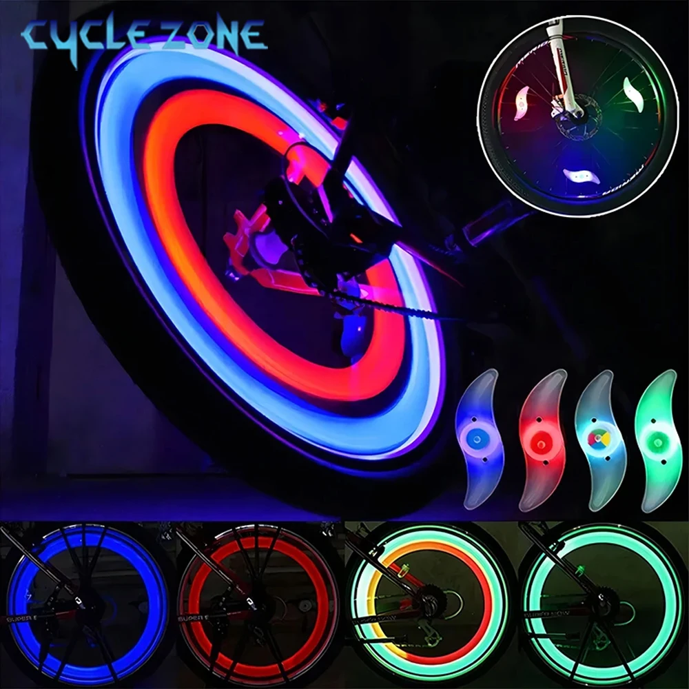 Bike Wheel Spoke Light Tire Lights 3 Mode LED Tyre Tire Flash Lamp Bike ...