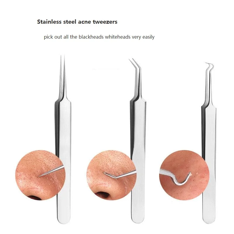 Stainless-Steel-Precise-Blackhead-Remover-Tweezers-Cell-Tweezer-Pimple ...