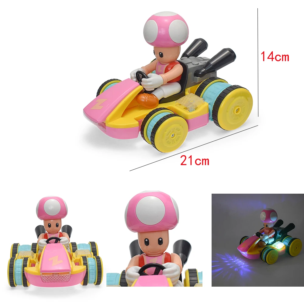 Figuras de vehículos con carrito de Super Mario Bros, modelo de juguete ...