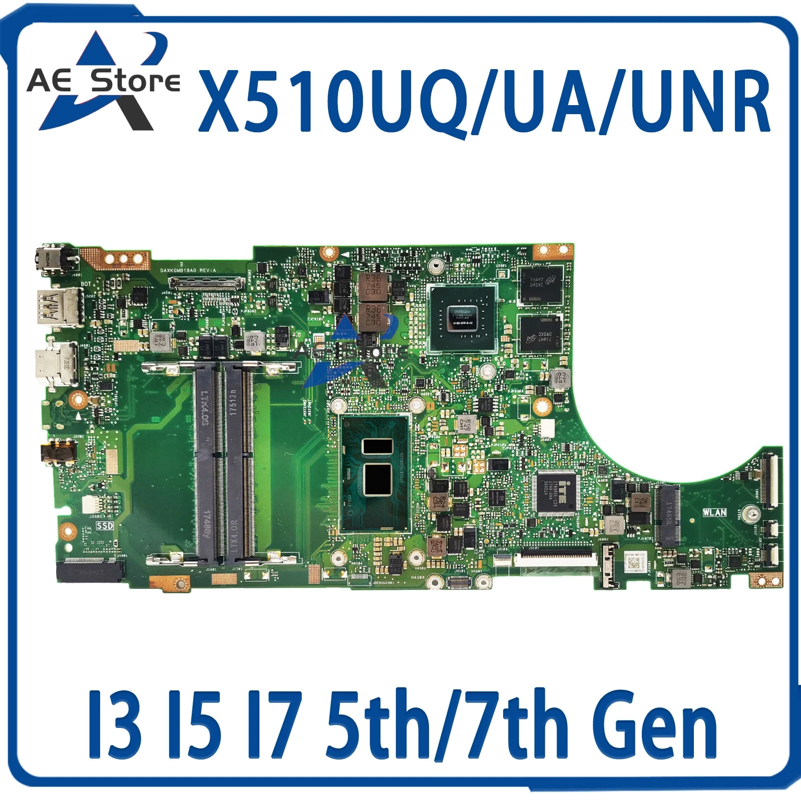 X510UQ-Mainboard-Vivobook-15-X510-X510UN-X510UA-X510UNR-X510UF-F510U-VM510UA-X510UR-S510UN ...
