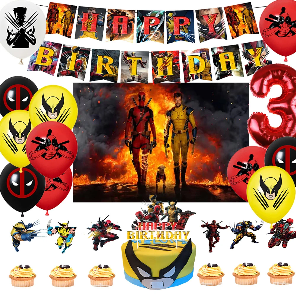 Deadpool-and-Wolverine-Boys-Theme-Birthday-Party-Decoration-Supplies ...