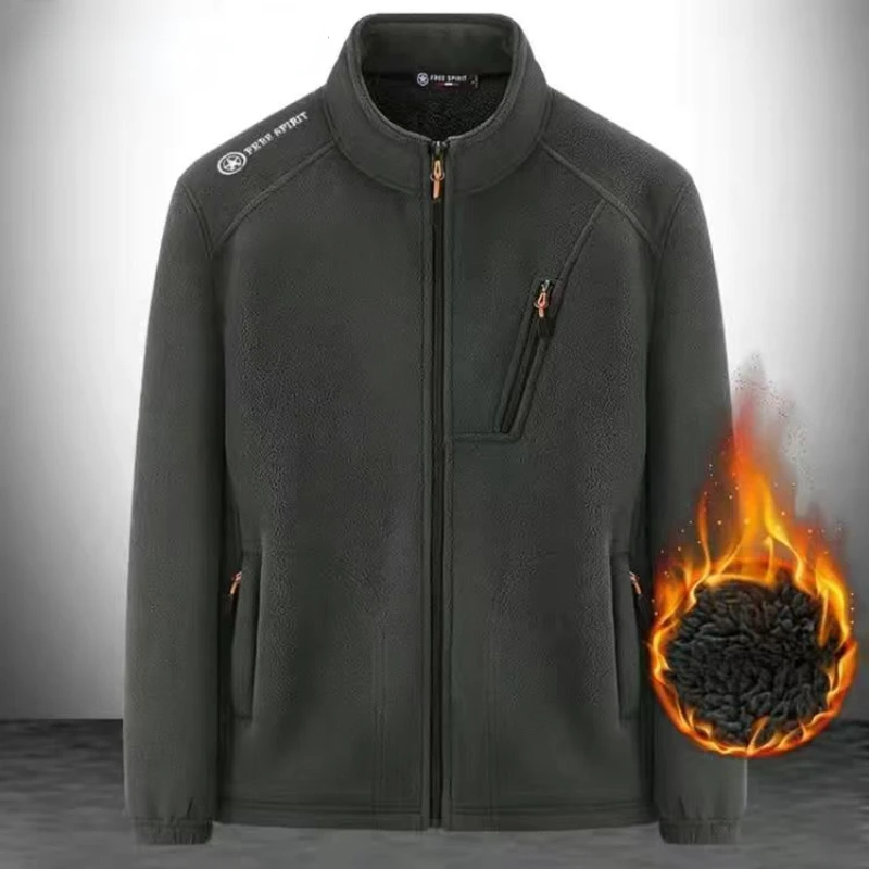 5XL-Winter-Men-s-Fleece-lined-Casual-Jacket-Outdoor-Camping-Hiking ...