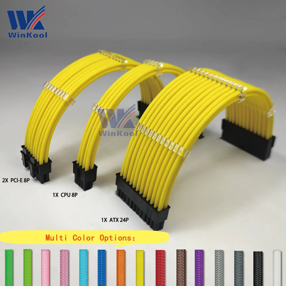 WinKool-Pre-bent-PC-Female-to-Male-17AWG-Sleeved-PSU-Arched-Extension ...