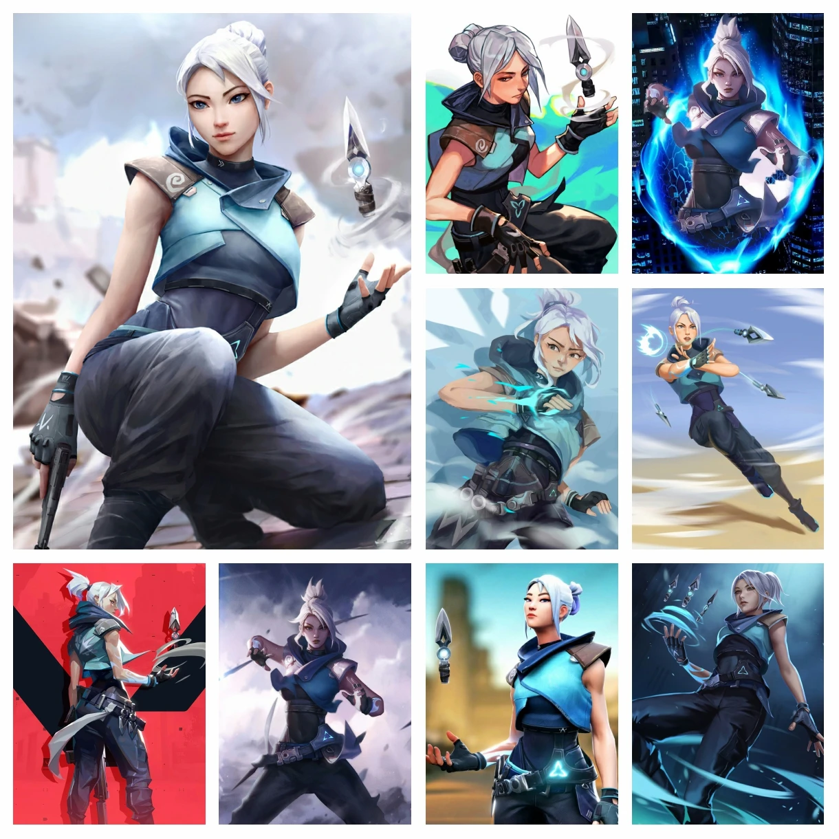 5d Hot Game Valorant Diamond Painting Game Characters Girl Jett Wall ...