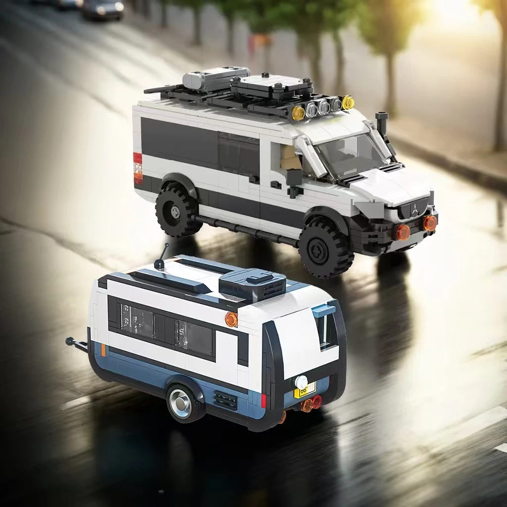 578PCS Station Wagon Model Building Blocks Camping RV SUV Car ...