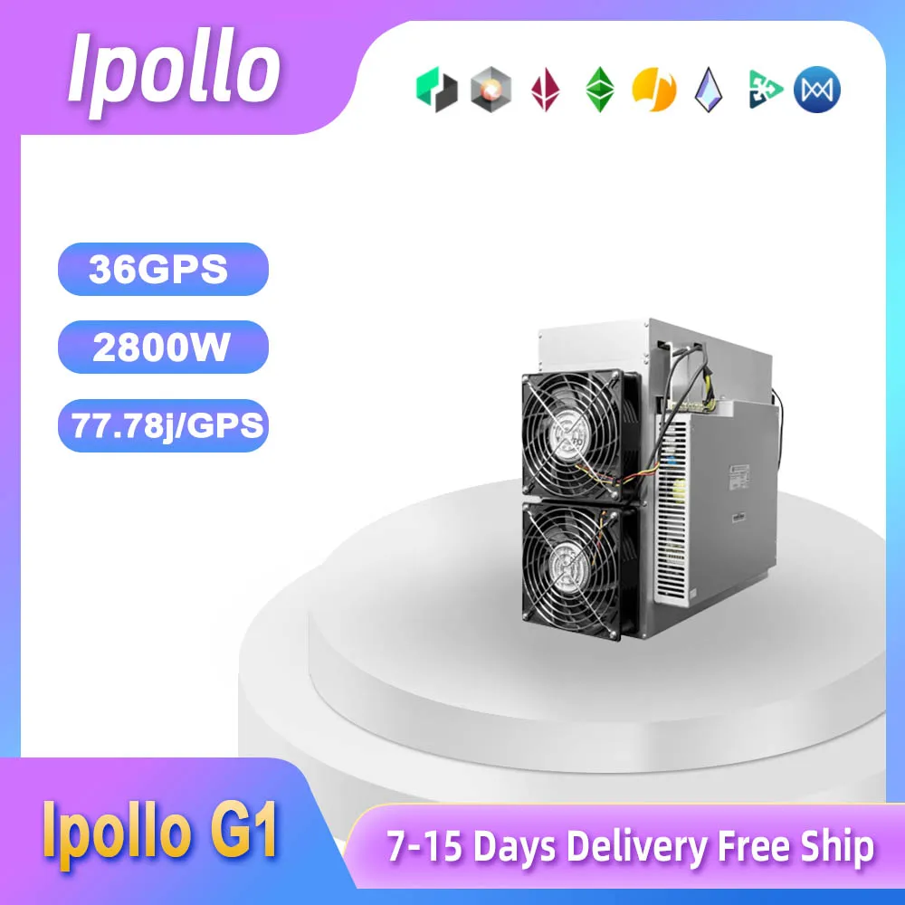 Nueva máquina de minería Ipollo G1 Hashrate con un máximo de 36GPS para un consumo de energía de ...