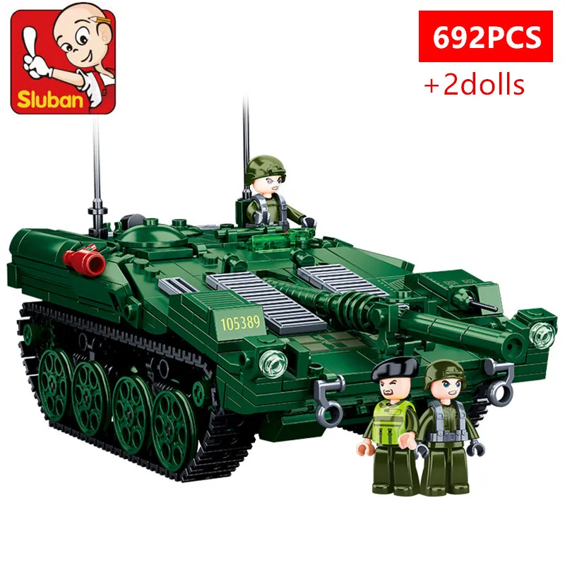 Military-STRV103-Main-Battle-Tank-MBT-Plastic-Model-Bricks-Army-Weapon ...